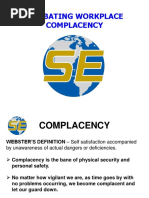 Workplace Complacency Toolbox Talk | PDF | Occupational Safety And ...