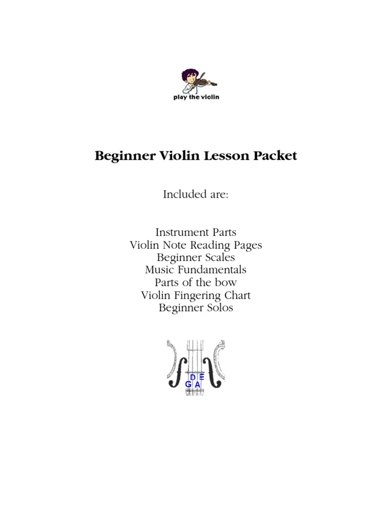 Beginner Violin Lesson Packet | PDF