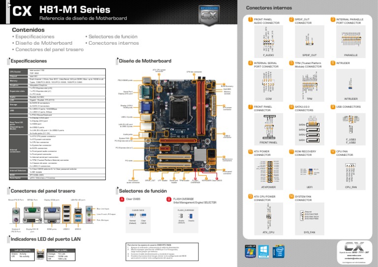 Manual Mother CX h81-m1 | PDF | Computer Architecture | Manufactured Goods