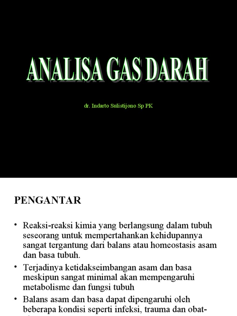 Analisa Gas Darah | PDF