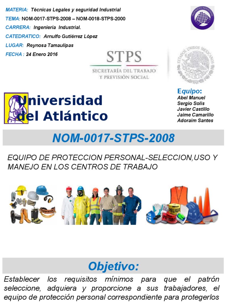 Norma Nom 0017 Stps 2008 | PDF