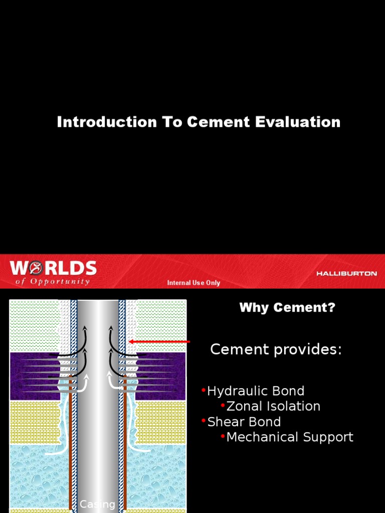 Introduction To Cement Evaluation: Internal Use Only | PDF | Casing (Borehole) | Pipe (Fluid ...