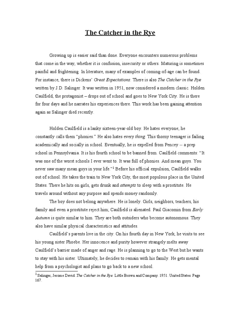 The Catcher in The Rye | PDF | General Fiction