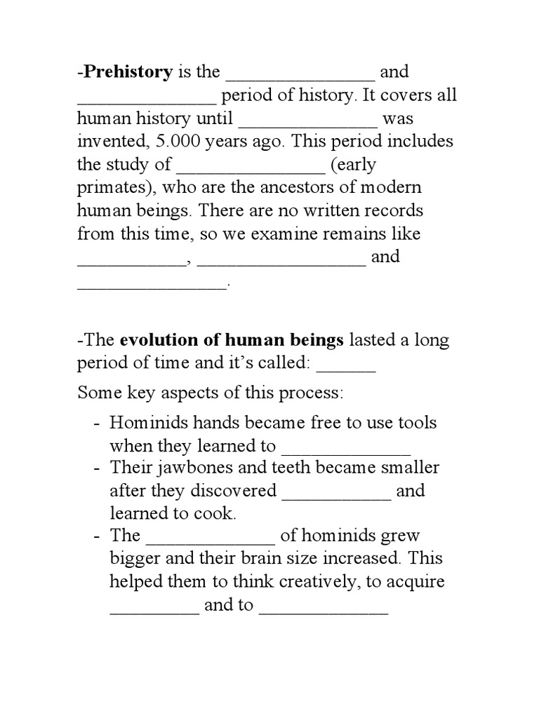 Overview of Human Prehistory and Evolution | PDF | Social Science