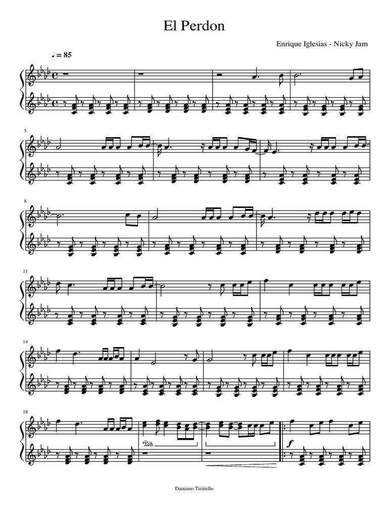 El Perdon - Enrique Iglesias e Nicky Jam | PDF