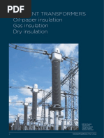 Cable Type Current Transformers Overview | PDF | Transformer | Components