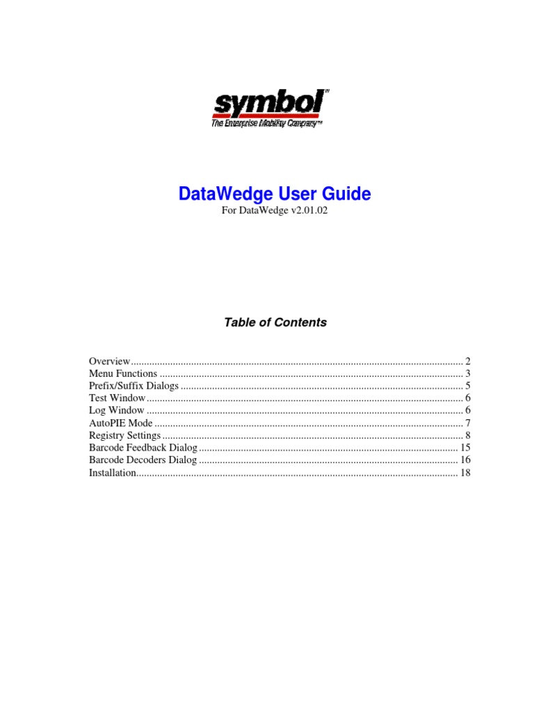 DataWedge User Guide | PDF | String (Computer Science) | File Format
