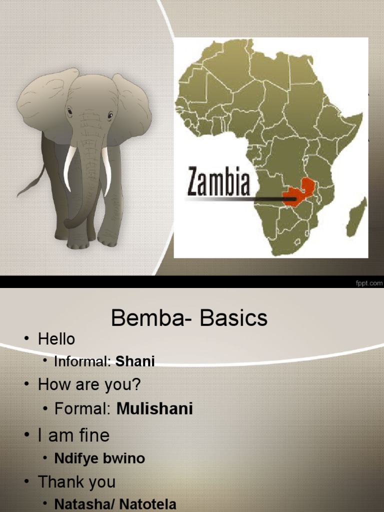 Bemba Greetings and Basics Guide | PDF