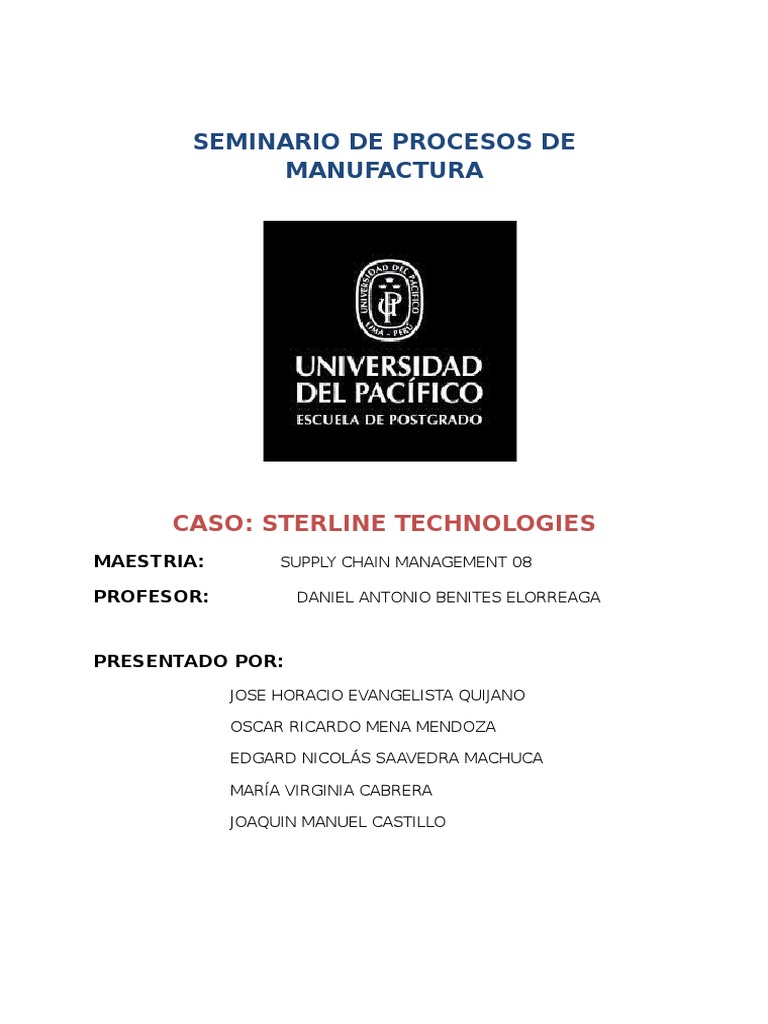 Caso Esterline Technologies | PDF | Planificación de recursos empresariales | Lean Manufacturing