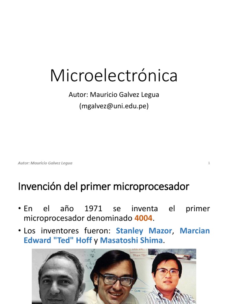 Inventores del Primer Microprocesador | PDF | Microcontrolador ...