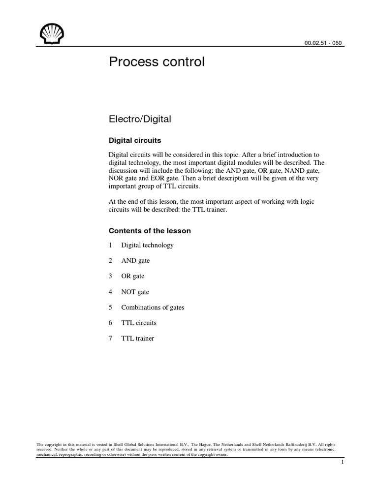 Process Control: Electro/Digital | PDF | Digital Signal | Electronic ...