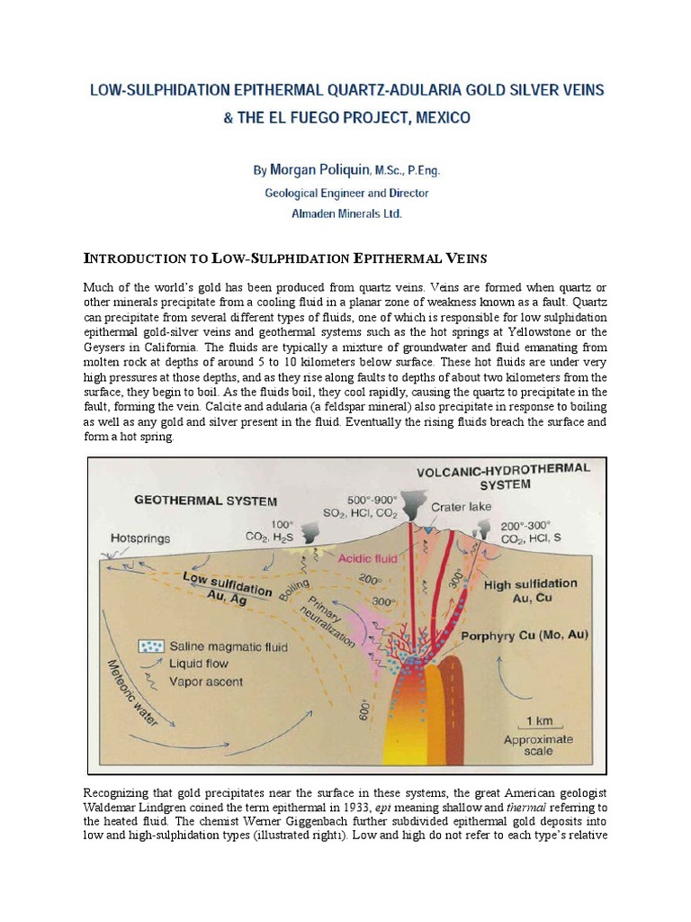 Low-Sulphidation Epithermal Quartz-Adularia Gold Silver Veins | PDF ...