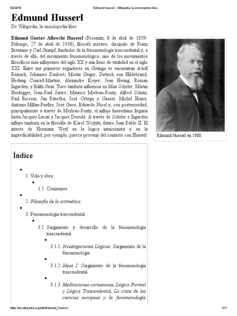Edmund Husserl | PDF | Edmund Husserl | Metafísica