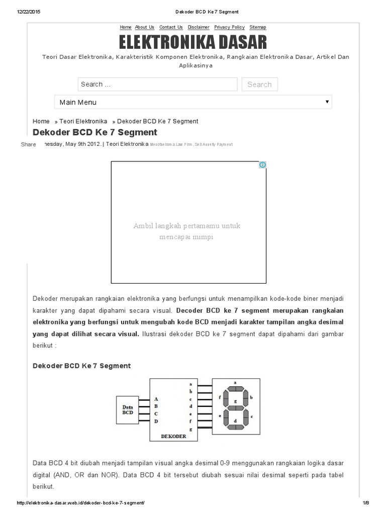 Dekoder BCD Ke 7 Segment | PDF