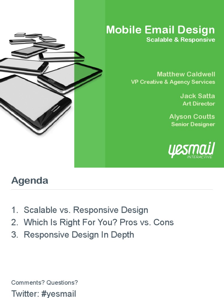 Mobile Email Design Differences Between Responsive and Mobile Scalable ...