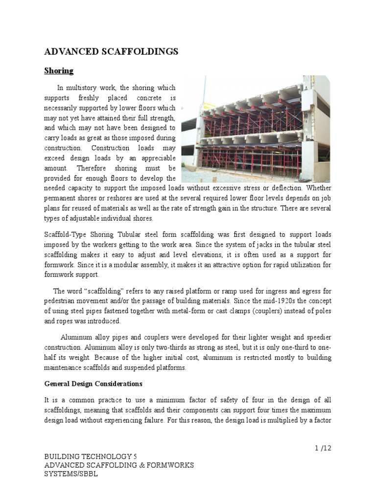 Advanced Scaffoldings | PDF | Scaffolding | Framing (Construction)