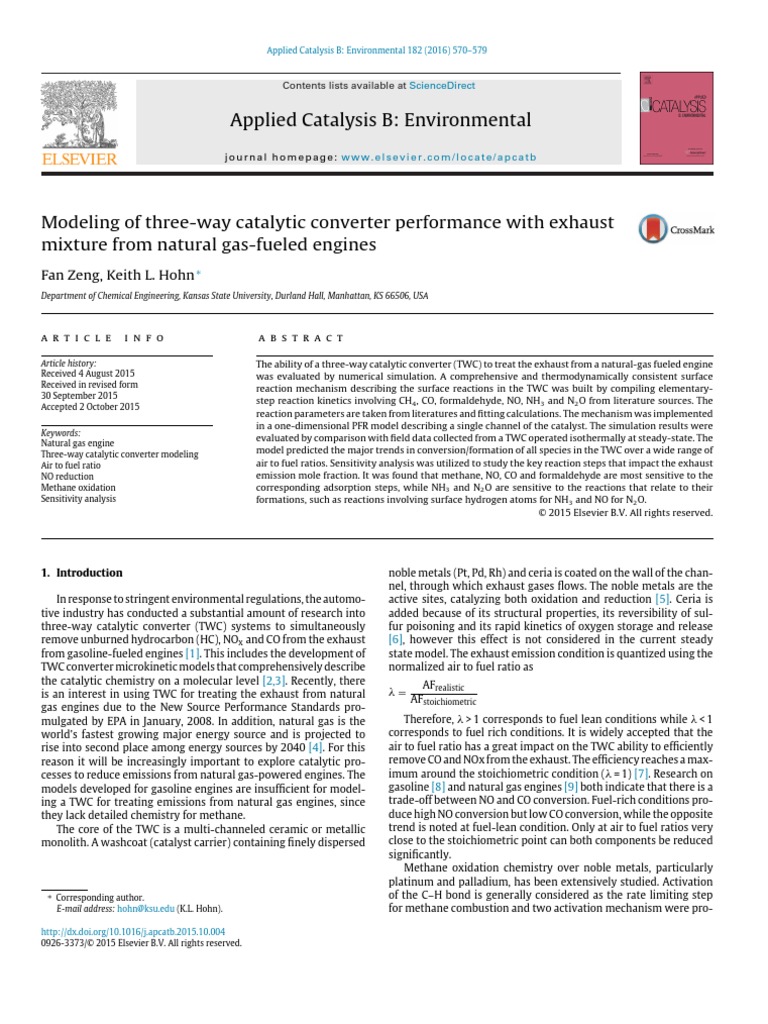 Three Way Catalytic Converter | PDF | Catalysis | Adsorption