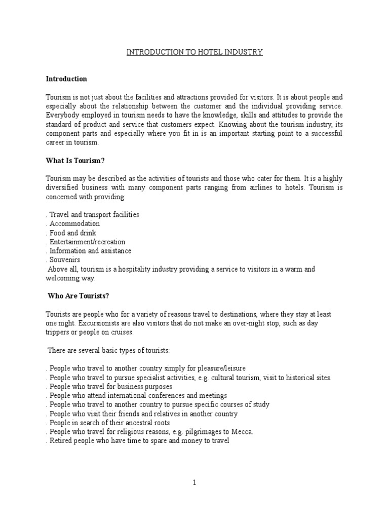 Introduction To Hotel Industry | Inn | Hotel