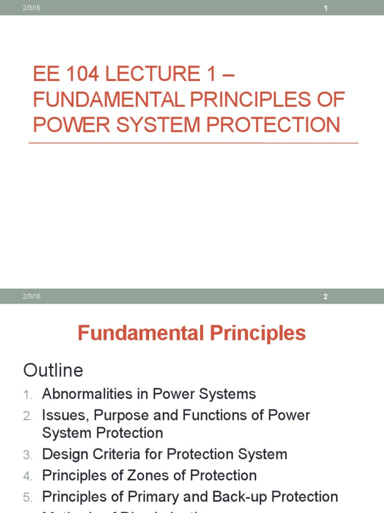 Power System Protection Basics | PDF | Electric Power System | Power ...