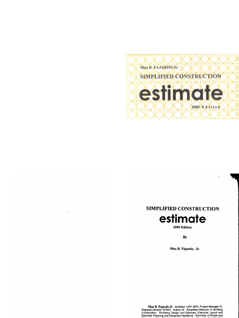Simplified Construction Estimate Edit | PDF