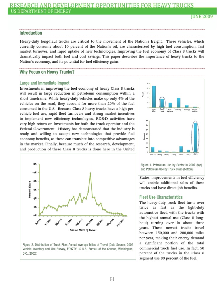Truck Efficiency Paper | PDF | Fuel Economy In Automobiles | Truck