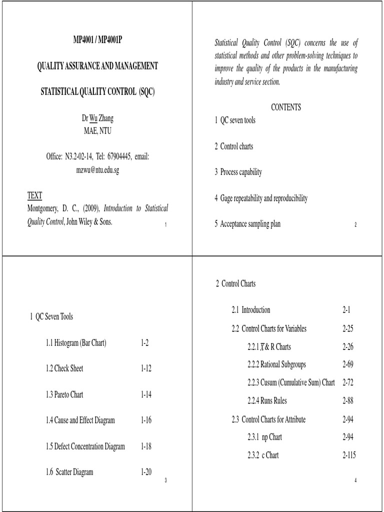 SPC Notes PDF | PDF | Normal Distribution | Standard Deviation