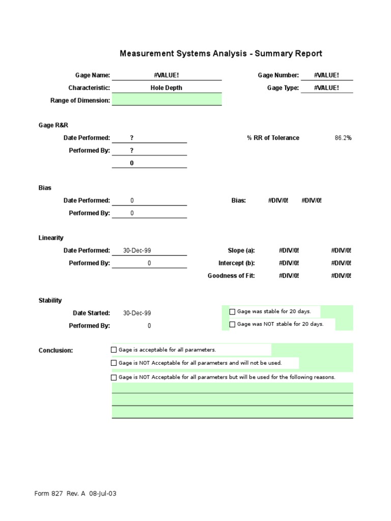 MSA Worksheet | PDF | Linearity | Scientific Observation