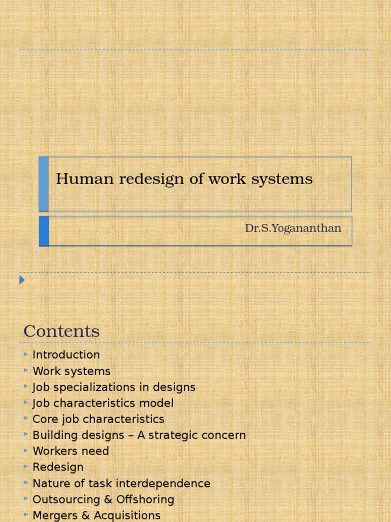 Human Redesign of Work Systems | PDF | Offshoring | Employment