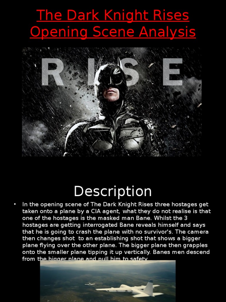 The Dark Knight Rises Opening Scene Analysis | PDF | Batman