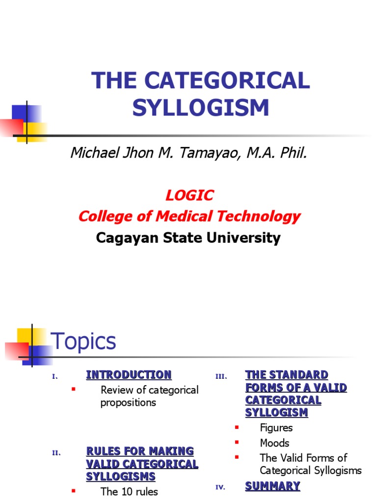 Categorical Syllogism: Rules & Forms | PDF | Logic | Reasoning