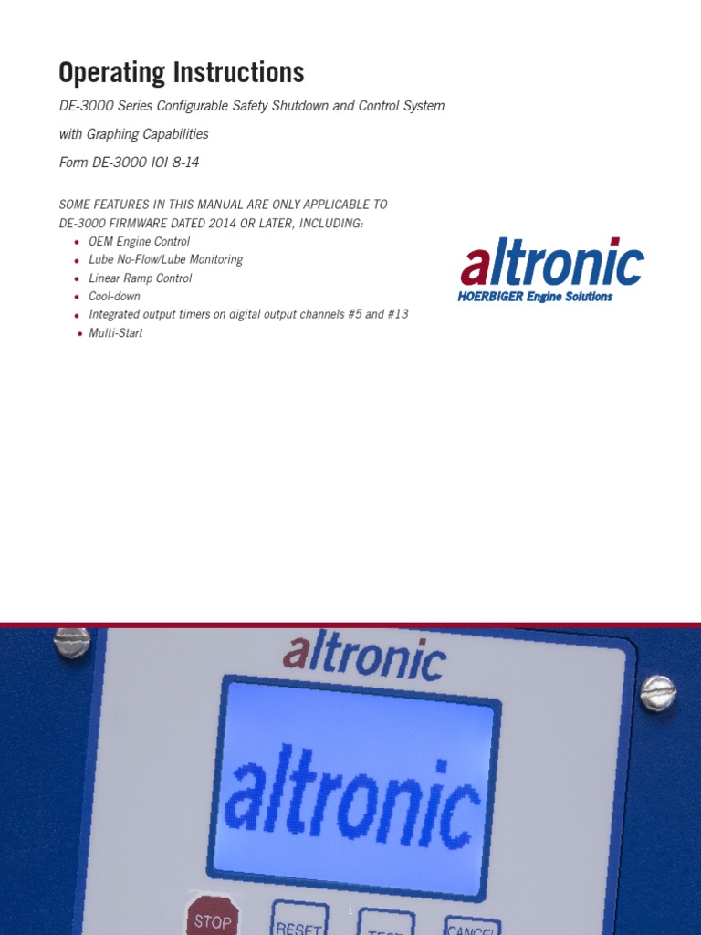 Instrucciones Operación Panel Altronic De-3000 | Download Free PDF ...