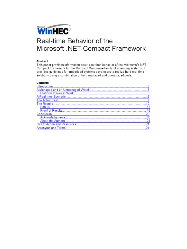 Real-Time Behavior of The | PDF | Thread (Computing) | Computer Architecture