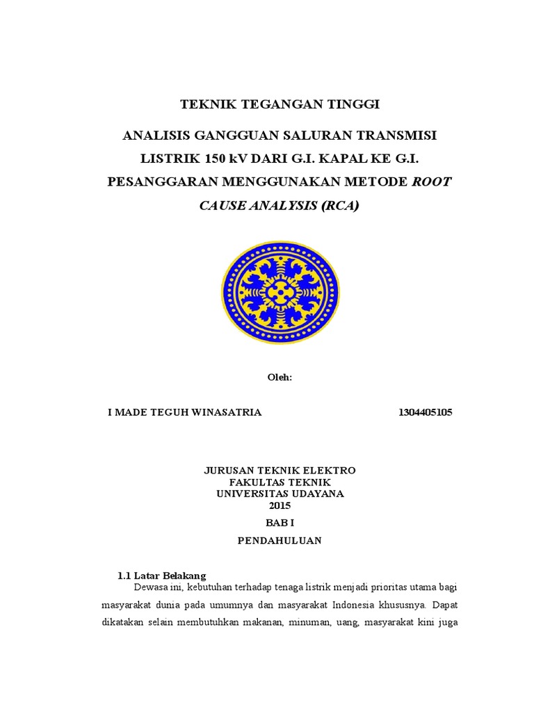 Analisis Gangguan Sistem Transmisi Pada G | PDF