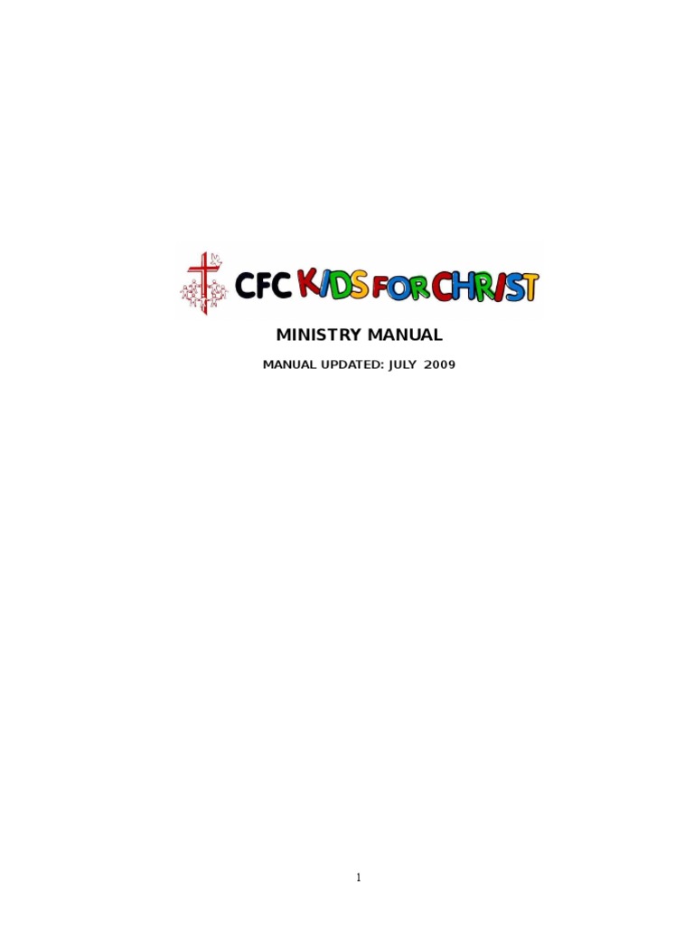 1 - KFC Ministry Manual | PDF | Jesus | Religion And Belief