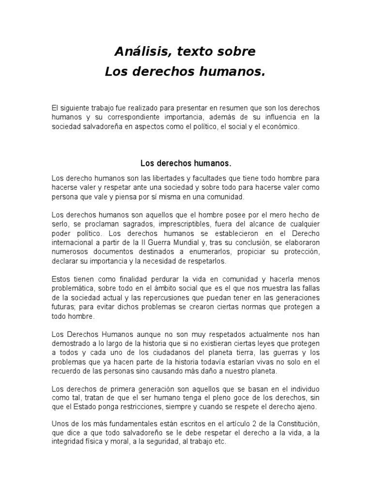 Derechos Humanos Resumen | Derechos humanos | Instituciones sociales
