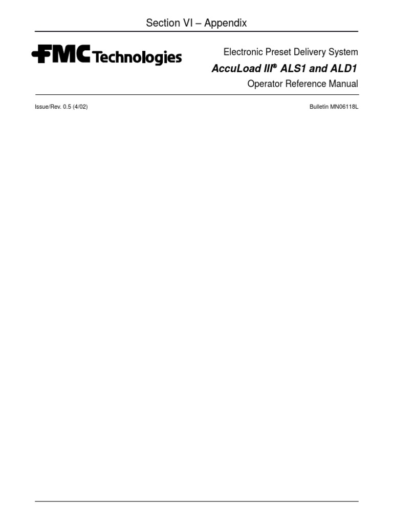 AccuLoad III-D Operator Reference Manual | PDF | Input/Output | Timer