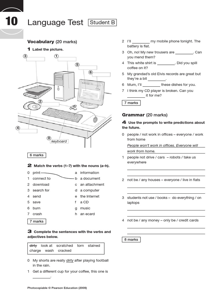 Language Test Unit 10 | PDF | Linguistics | Syntax
