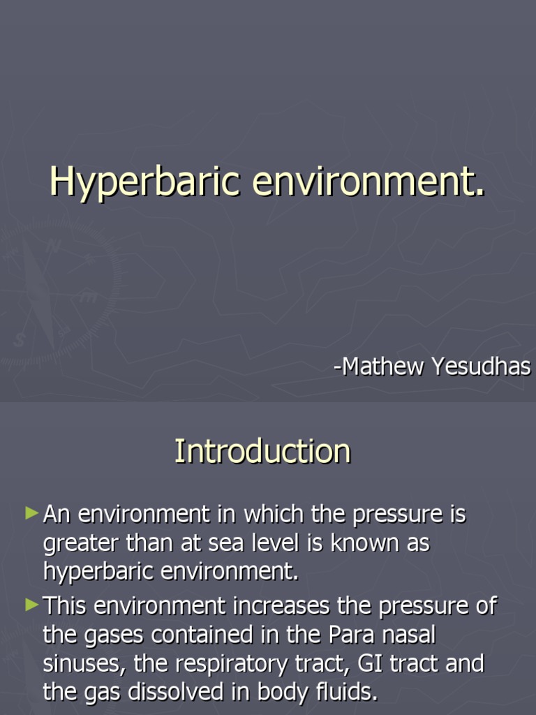 Understanding Hyperbaric Environments | PDF | Micro G Environment ...