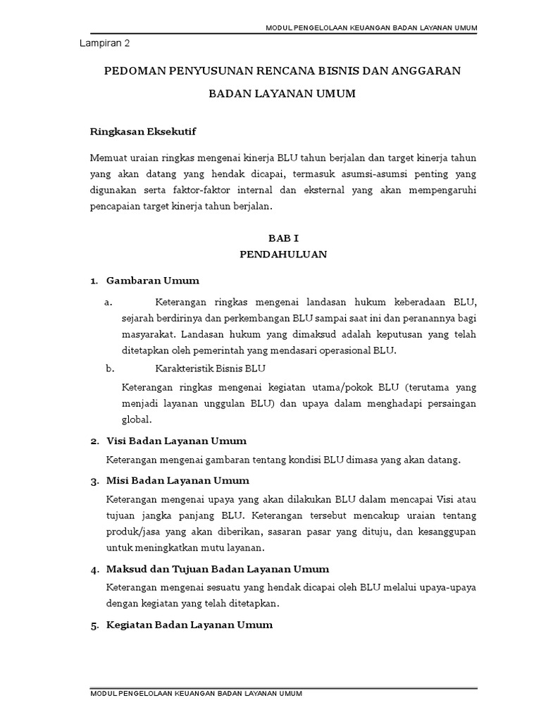 Pedoman Penyusunan RBA | PDF | Bisnis