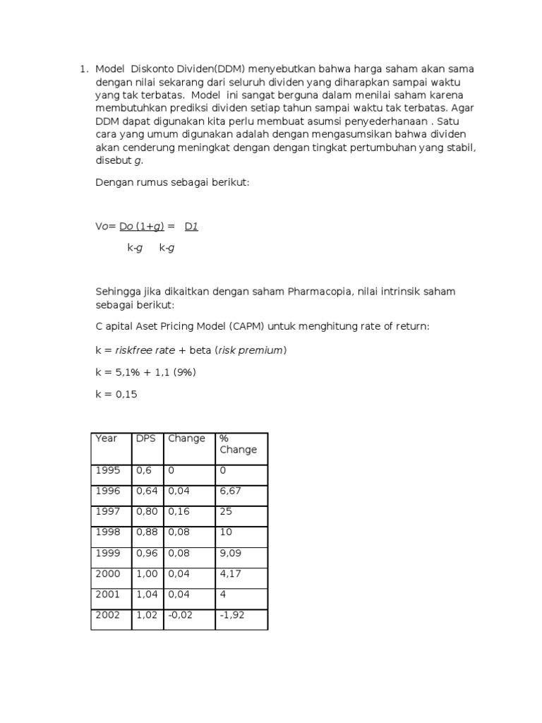 Model Diskonto Dividen | PDF