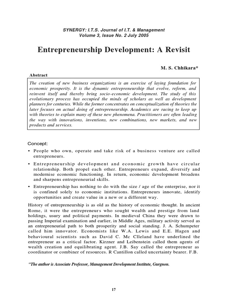 Entrepreneurship Development PDF | PDF | Entrepreneurship | Economies