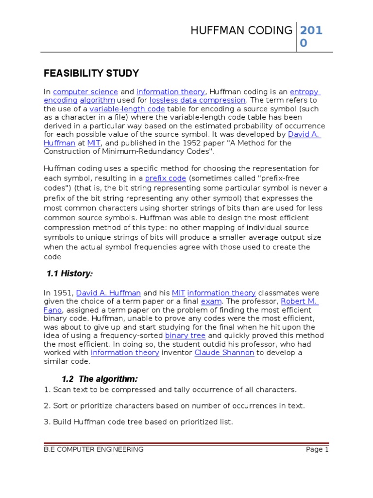 Huffman Coding by Akas | PDF | Data Compression | Code