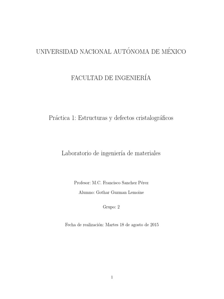 Estructuras y Defectos Cristalograficos | PDF | Física de la Materia ...