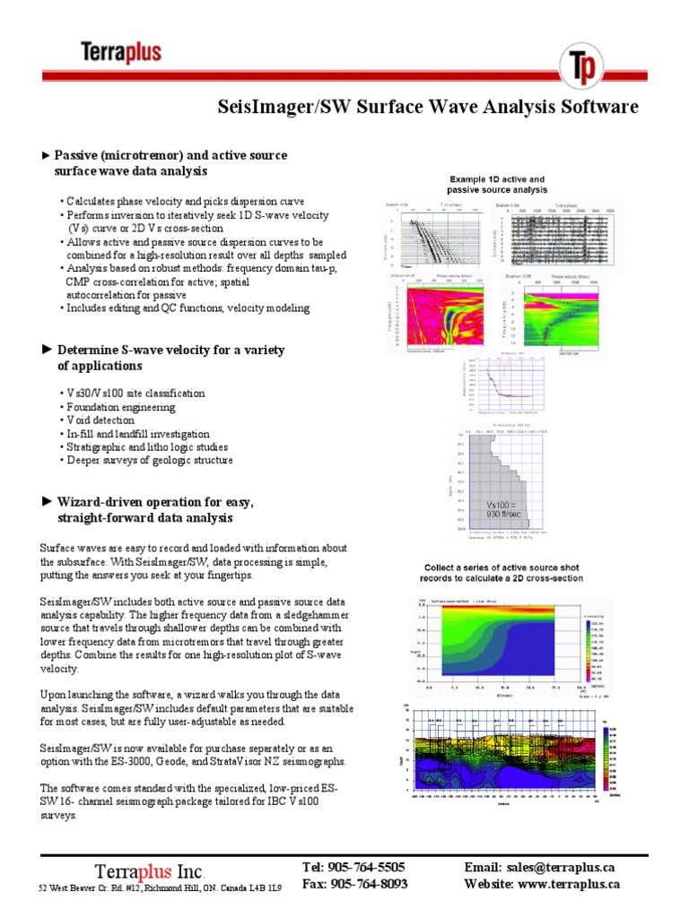 SeisImager Surface Wave Analysis | PDF | Waves | Applied And ...