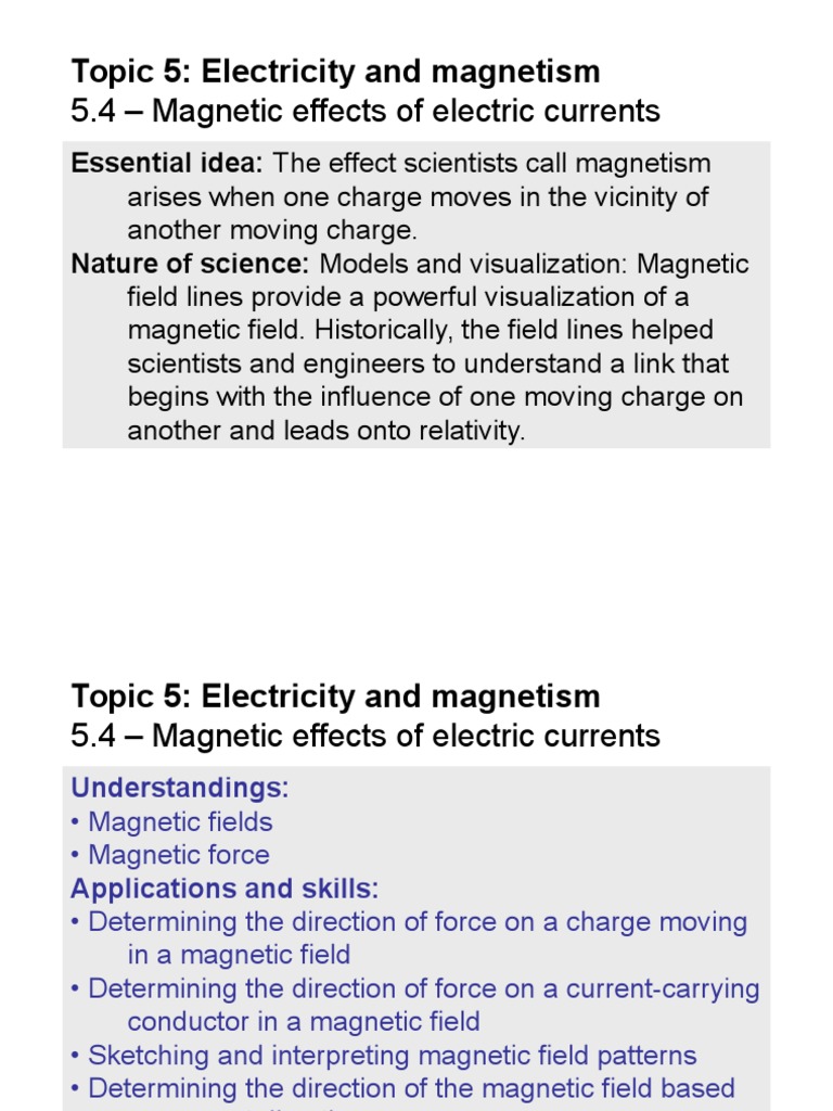 Magnetic Effects of Electric Currents | PDF | Dipole | Magnetic Field