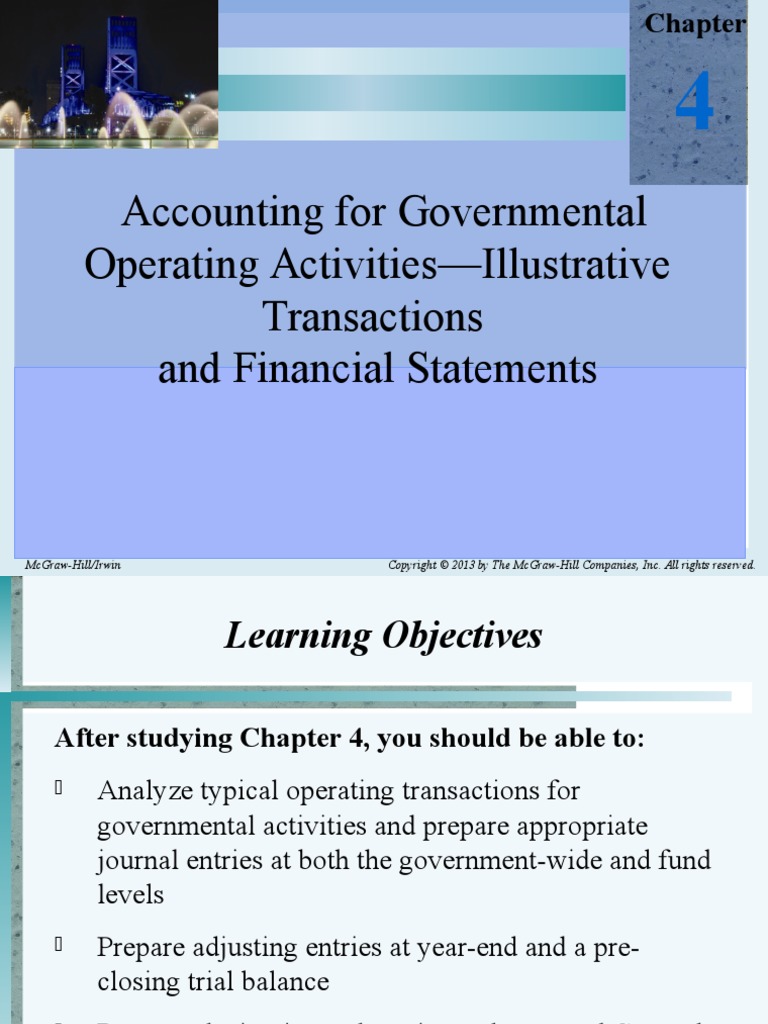 Accounting For Governmental Operating Activities | PDF