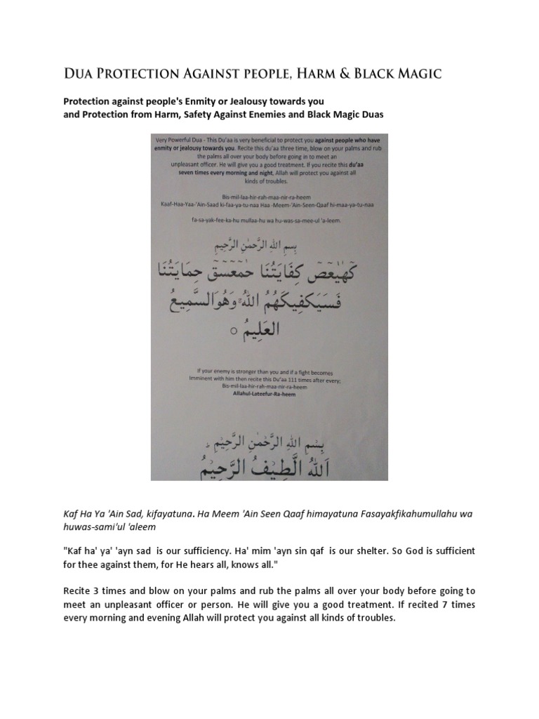 Dua Protection Against People | PDF | Sufism | Muhammad