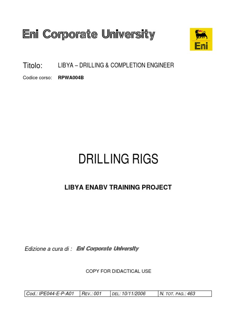 Rig Book | PDF | Pump | Drilling Rig