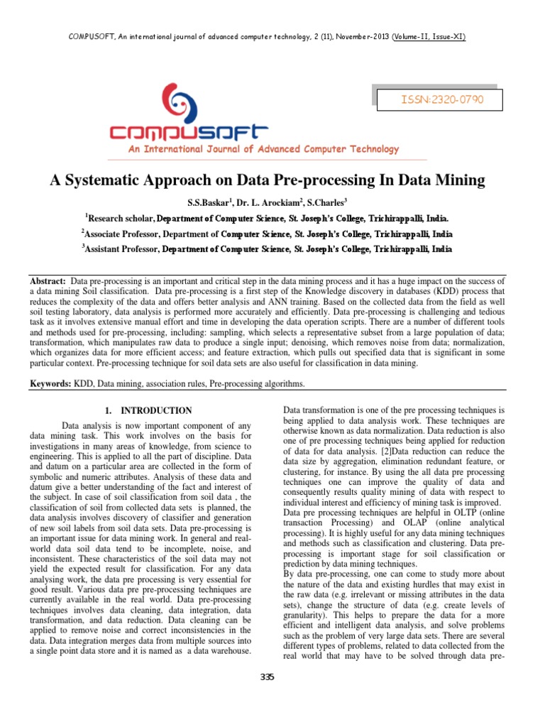 Compusoft, 2 (11), 335-339 PDF | PDF | Data Mining | Errors And Residuals