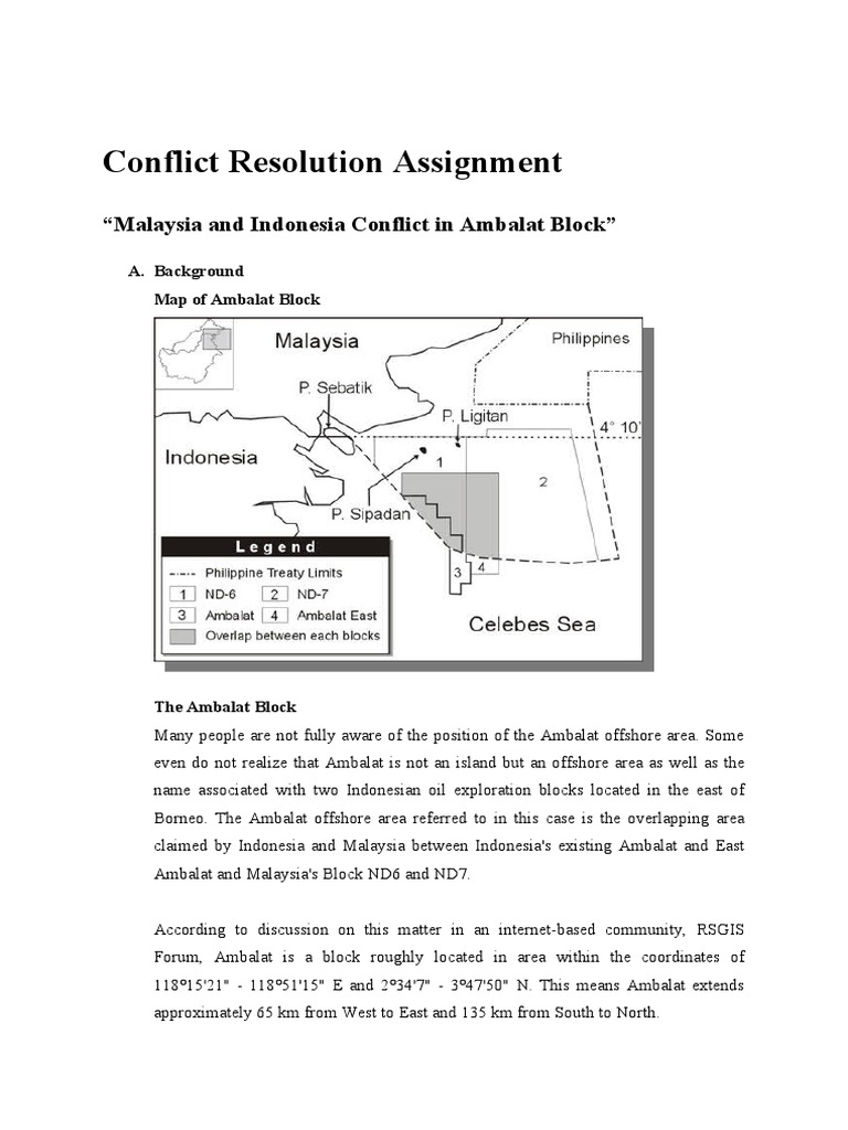 Malaysia and Indonesia Conflict in Ambalat Block | PDF | Territorial ...